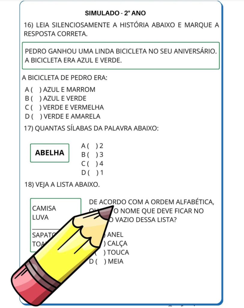 Simulado SAEB – Naiara Materiais Pedagógicos