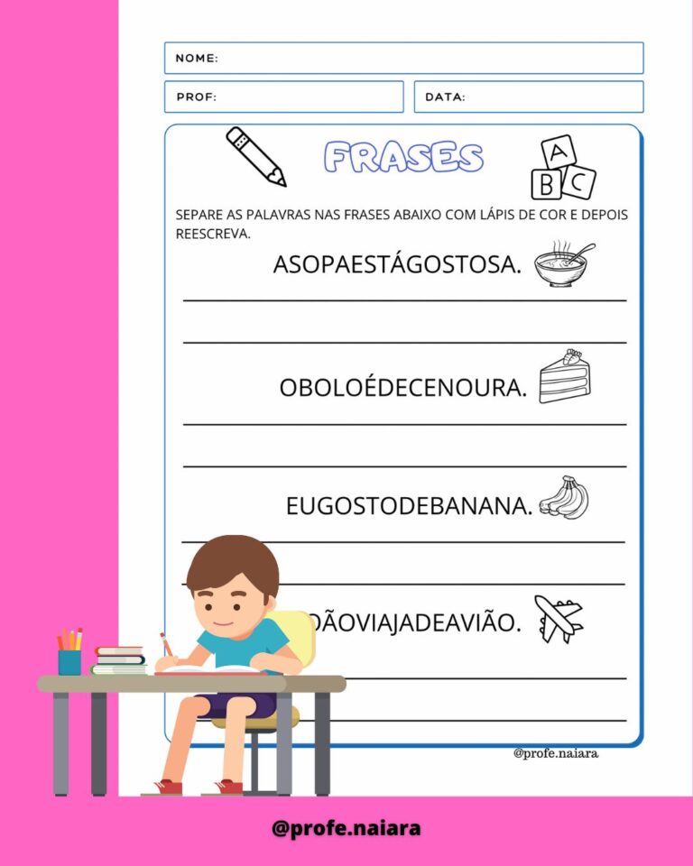 Forme frases – Naiara Materiais Pedagógicos